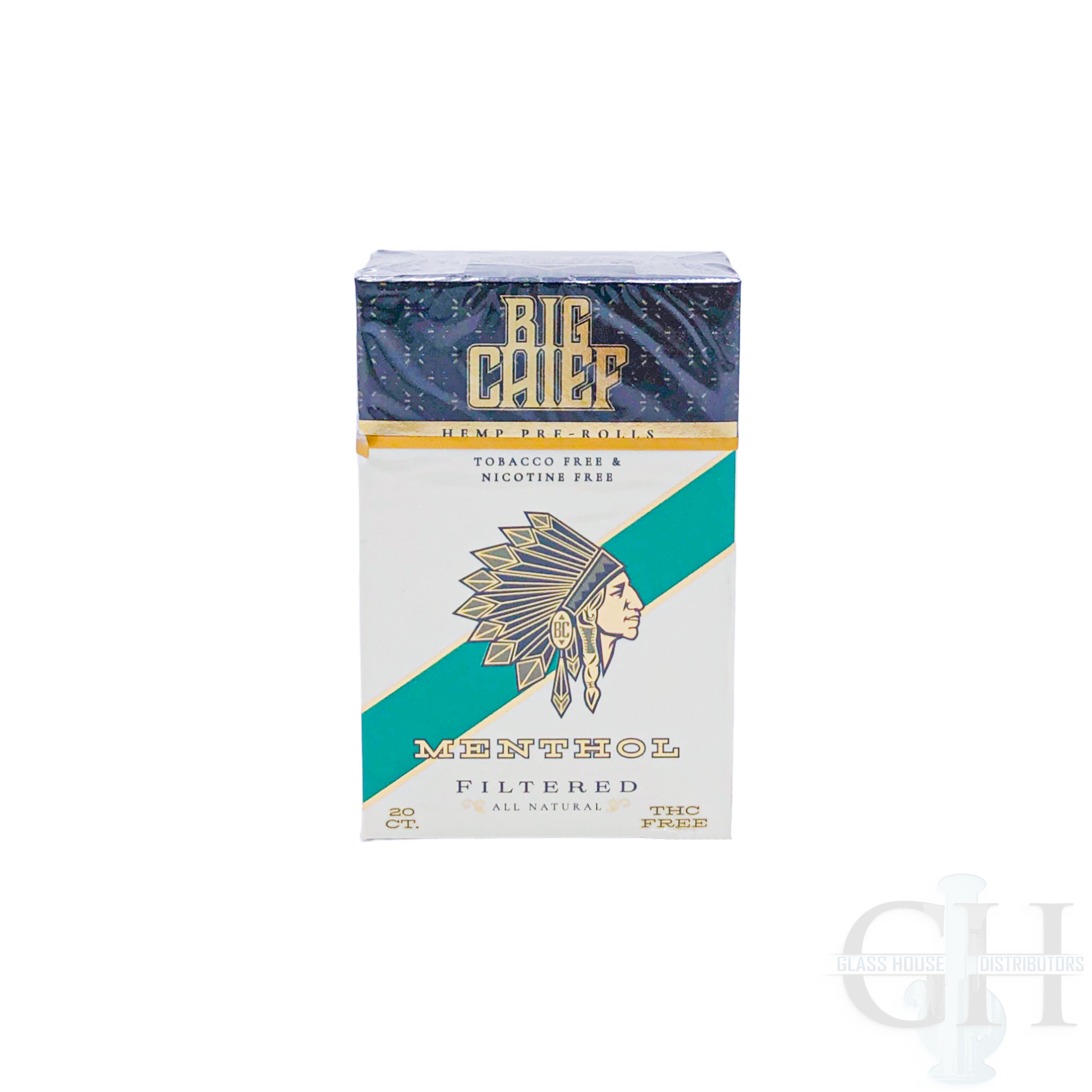 Big Chief Hemp Ciggarates 10Ct – CIG01 – Glass House Distro.