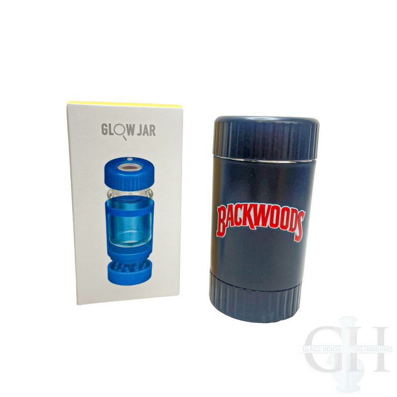 Rechargeable Magnifying Stash Jar with Grinder – Glass House Distro.